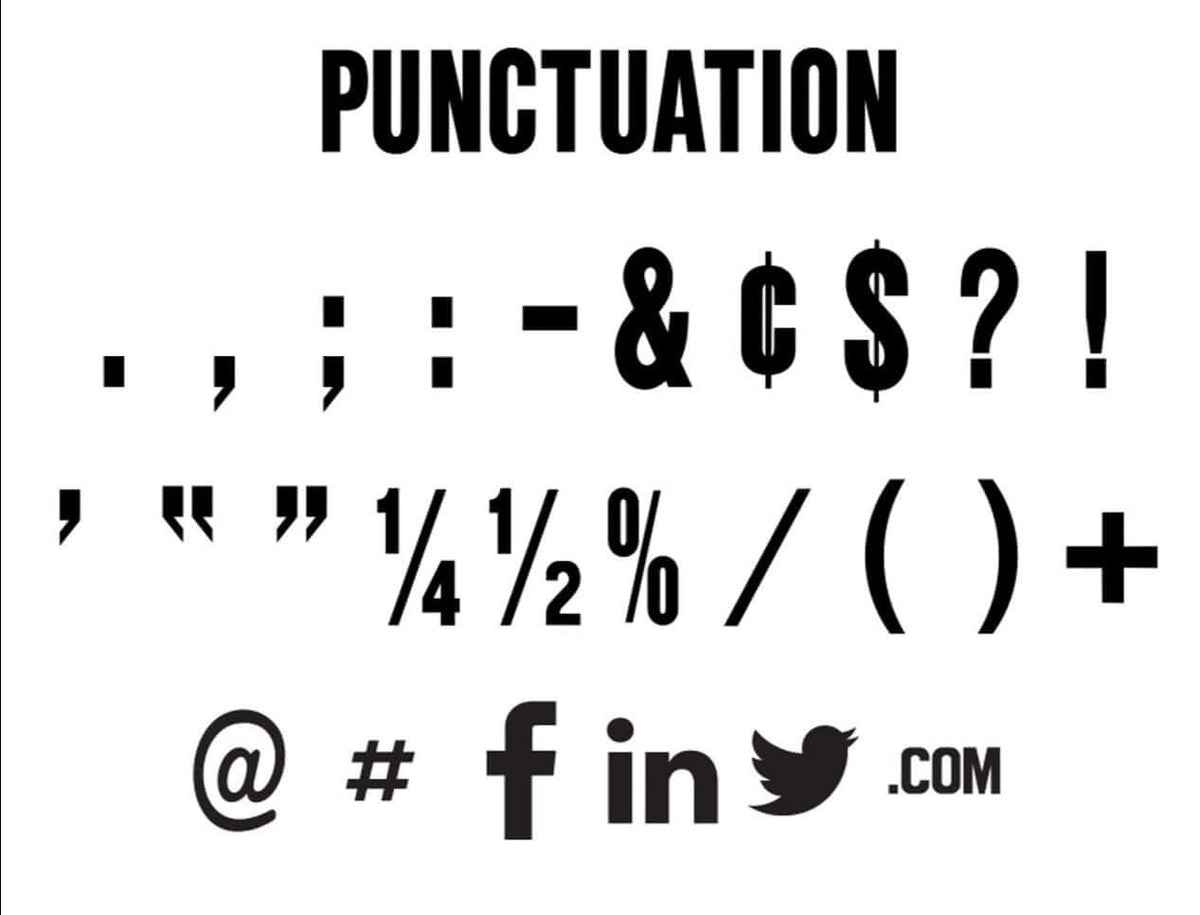 6" Changeable Sign Letters / Set of 100 Letters & Numbers